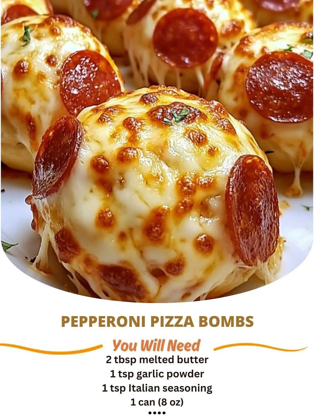 Cheesy pepperoni pizza bombs - Favorite Skinny Recipe