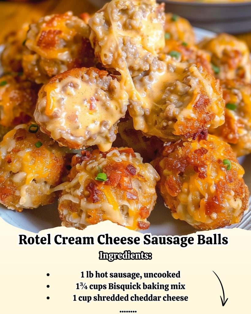 Rotel Cream Cheese Sausage Balls - Favorite Skinny Recipe