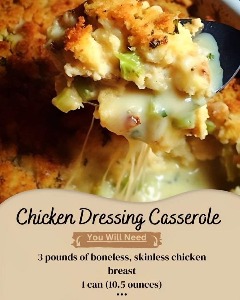 Chicken Dressing Casserole - Favorite Skinny Recipe