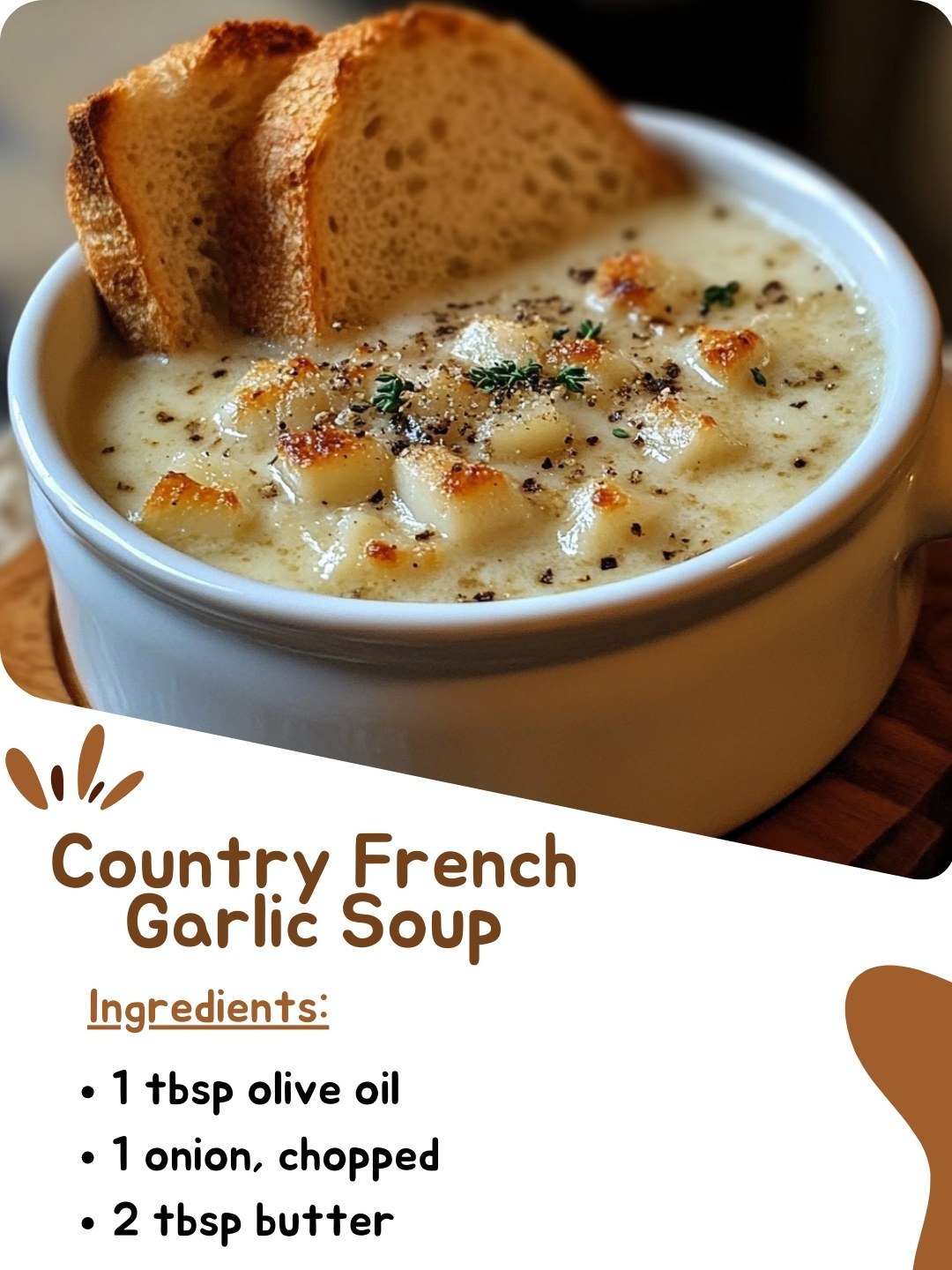 Country French Garlic Soup - Favorite Skinny Recipe