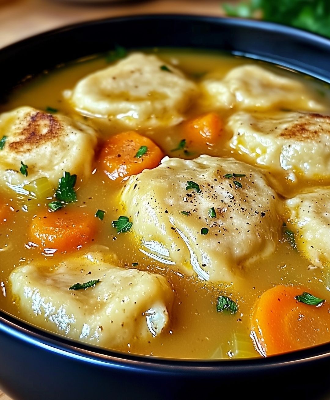 Soup of Chicken and Dumplings with a Comforting Touch - Favorite Skinny ...