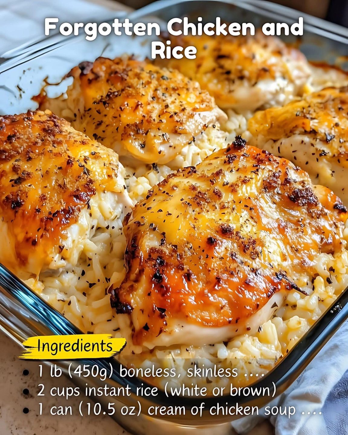 Forgotten Chicken and Rice - Favorite Skinny Recipe